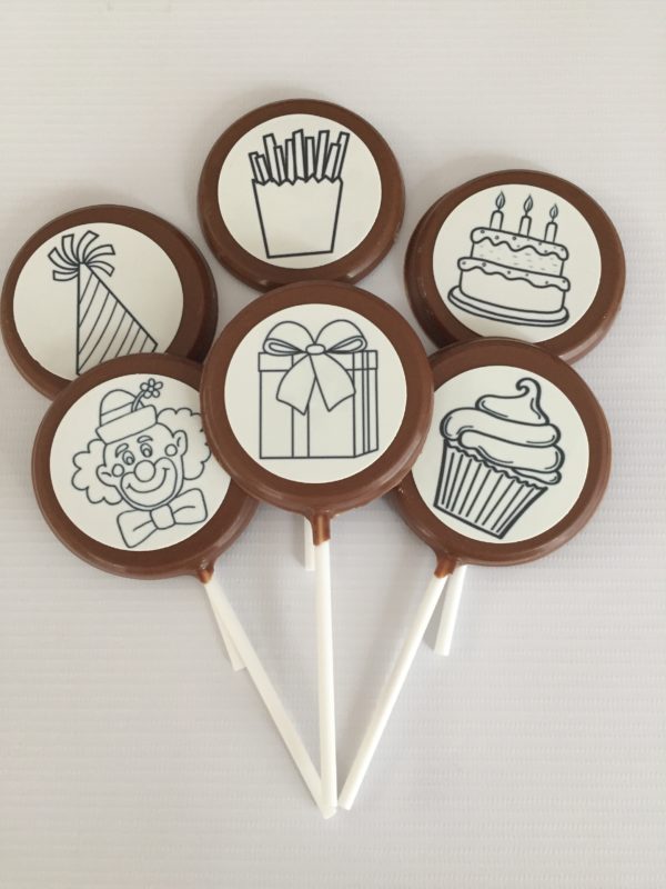 6 Choc n' Doodle Lollies - The Edible Print Factory