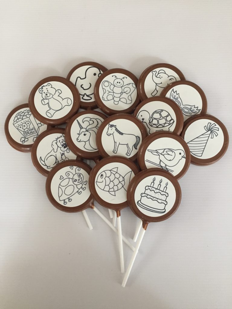 15 Chocolate Lollipops - The Edible Print Factory